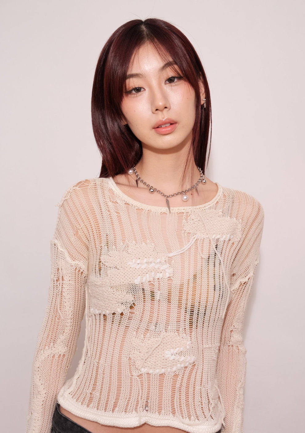 ROLO CHAIN PEARL STUD NECKLACE – OHTNYC