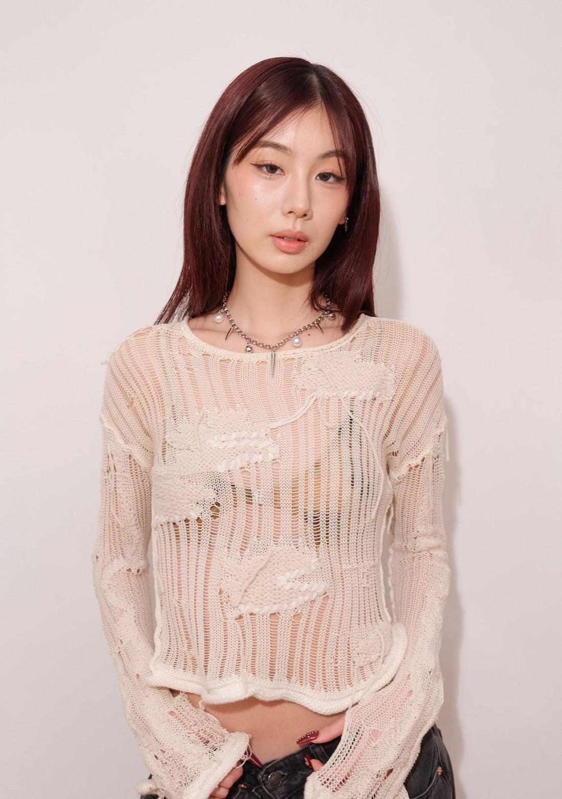 ROLO CHAIN PEARL STUD NECKLACE – OHTNYC