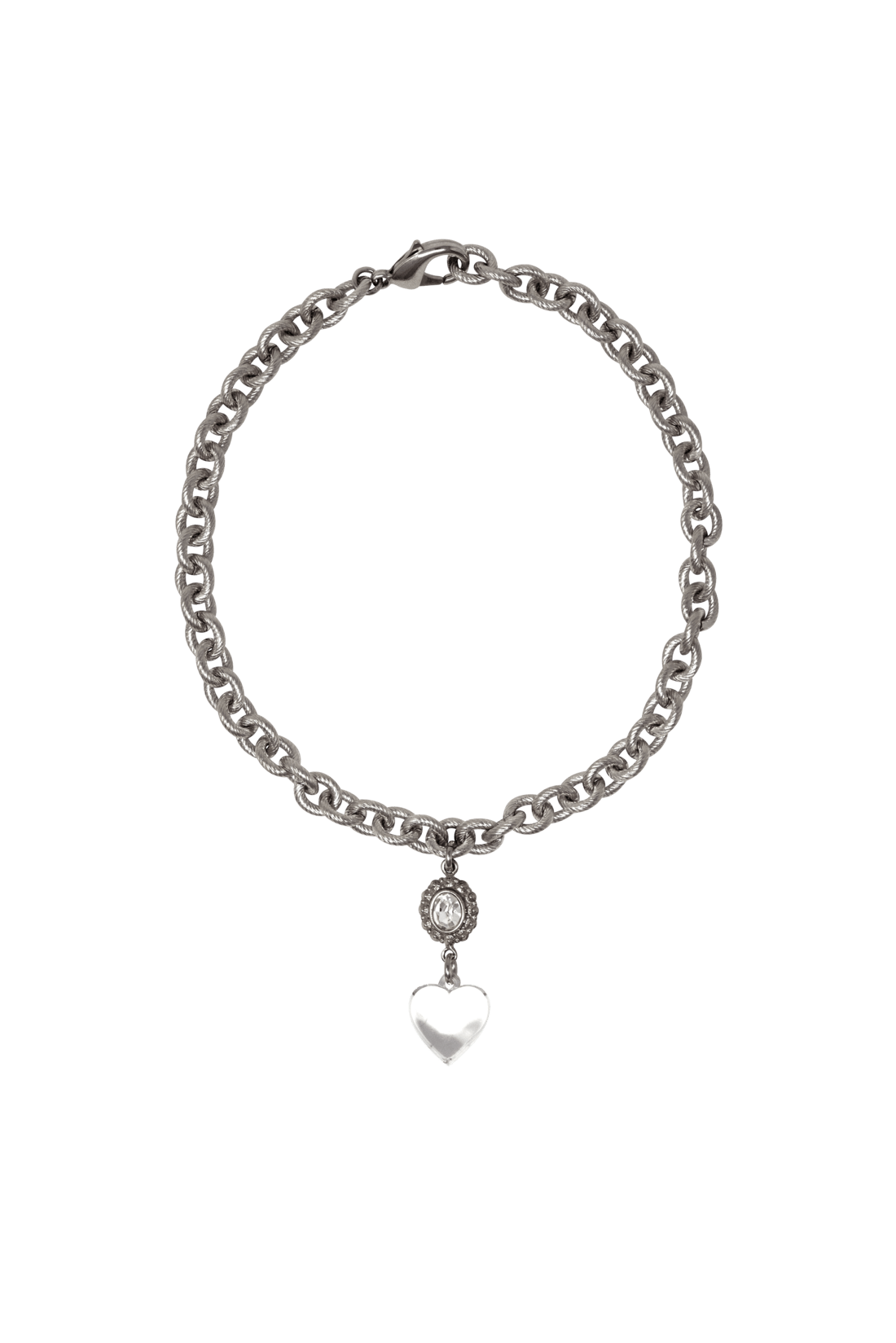 TRANSPARENT HEART CHARM NECKLACE – OHTNYC